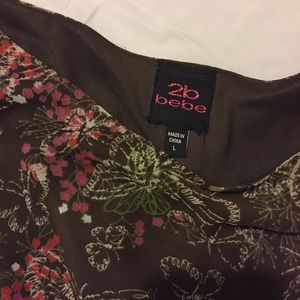 2B Bebe | Dresses | 2b Bebe Floral Sexy One Sleeve Chiffon Dress L ...